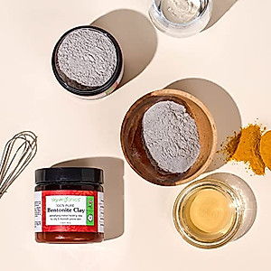 Sky Organics Indian Healing Clay with Detoxifying Bentonite Clay for Face, Helps Remove Impurities, Suitable for Oily or Blemish-Prone Skin, 100% Pure, Vegan & Cruelty-Free Skin Care, 4 Oz.