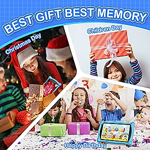 Contixo Kids Tablet V10, 7-inch HD, Toddler Tablet Ages 3-7, Parental Control, 32GB, WiFi, Learning Tablet for Children with Includes 50+ Disney Storybooks & Stickers (Value $200) Blue