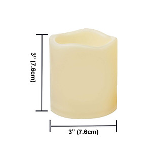 4 Pack LED Flameless Pillar Candles Waterproof Outdoor Battery Operated Candle Set with Cycling 24 Hours Timer Function for Lantern Home Garden Wedding Party Christmas Halloween Decoration 3x3 inches