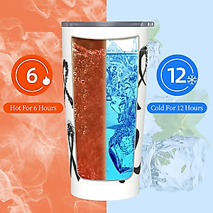 Uniwneds May Is Melanoma Awareness Month Mugs Stainless Steel Tumbler With Lid And Straw 20 Oz Insulated Travel Coffee Mugs Cap Bottle Gifts For Women Men