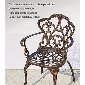 EESHHA Garden Bench Garden Furniture Sets Table and Chairs Garden 5 Piece Cast Aluminum Outdoor Bistro Set Patio Furniture Set of 5