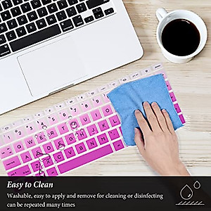 Keyboard Cover Skin for HP EliteBook 840 845 G8 14 Inch Notebook, HP EliteBook 845 840 G7 14" Notebook Keyboard Protector[Not Fit for HP Elitebook 840 G5/G6]-Gradual Purple