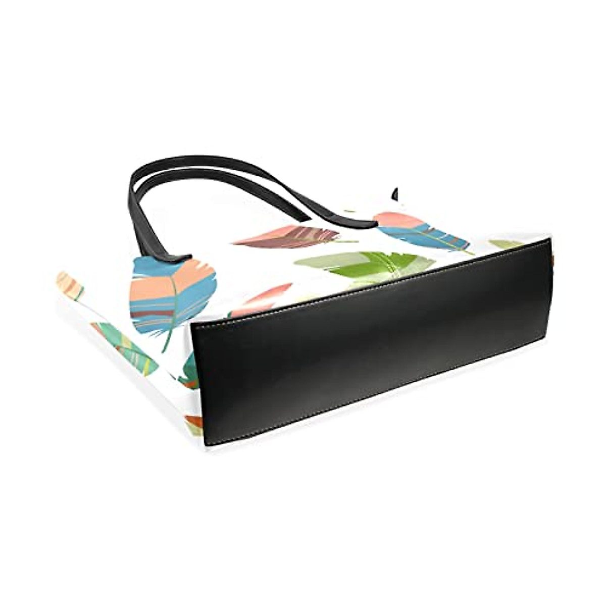 senya Multicolor Feather Handbags Shoulder Bags Leather Crossbody Handbag for Women Tote Satchel