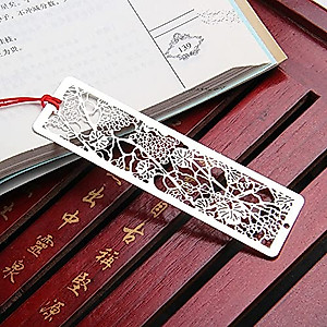 Creative Metal Bookmark, Chinese Retro Style Hollow Bookmark for Art Craft/DIY Photo Album/Notebook/Gifts/School Supplies(B)
