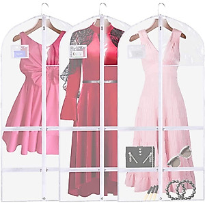 Dance Costume Garment Bag, 3 Packs Dance Garment Bag, Costume Bags For Dancers, Garment Bag for Hanging Clothes, Garment Bag for Dance Costumes,Garment Bags with Pockets for Dance