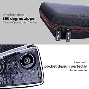 LTGEM EVA Hard DJ Controller Case compatible Hercules Inpulse 200/200 MK2 / Pioneer DJ DDJ-200 Smart/DDJ-WeGO4-K DJ Controller. Case Only!