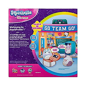 Squishville by Original Squishmallows Deluxe Academy Playset - Includes 2-Inch Eunice The Unicorn Plush, School Desk, Locker, and School Playscene - Toys for Kids