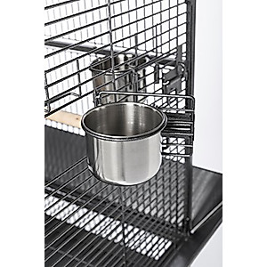 Prevue Pet Products 34531 Hammer Tone Dome Top Bird Cage, Large, Black