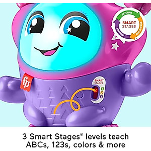 Fisher-Price Baby & Toddler Learning Toy DJ Bouncin’ Star with Music Lights & Bouncing Action for Ages 6+ Months