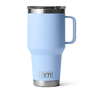 YETI Rambler 30 oz Travel Mug, Stainless Steel, Vacuum Insulated with Stronghold Lid, Big Sky Blue