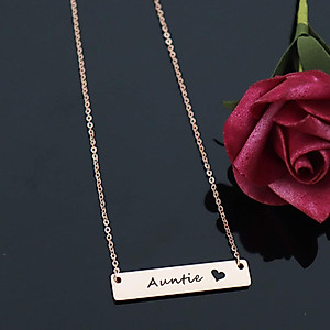 CHENVA Aunt and Niece Gifts the Love Between Aunt and Niece is Forever Necklace Set Aunt Gift from Niece Aunt Jewelry (Aunt Necklace RG)