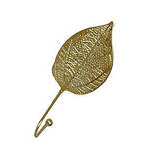 Cabilock 3pcs Planter Hat Coat Golden Art Hangers Shaped Style Leaf Door Cast Storage Hook Hanger Wall Sculpturre Purse Hanger: Holder Bathroom Doorway Key Home Display Decoration