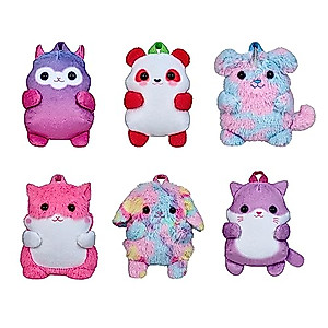 REAL LITTLES - Comes with Only 1 Backpack - Plushie Pet Backpacks. Soft, Fluffy, Animal Micro Backpack with 4 Real Working Micro Stationery Surprises Inside! - Styles May Vary
