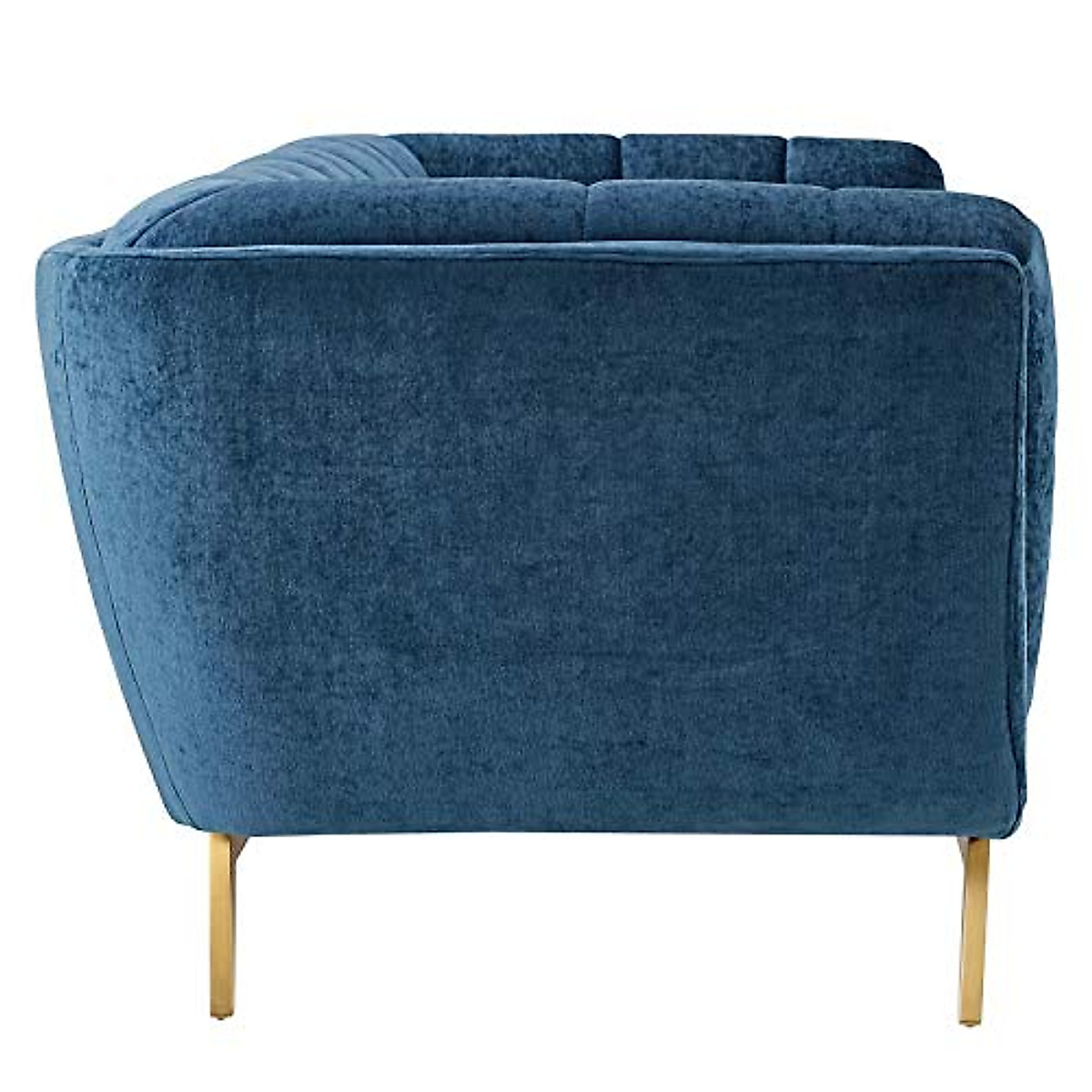 Modway Bestow Tufted Crushed Performance Velvet Sofa in Navy