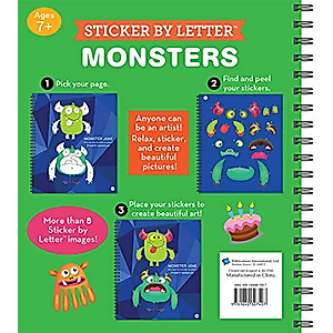 Brain Games - Sticker by Letter: Monsters (Sticker Puzzles - Kids Activity Book)