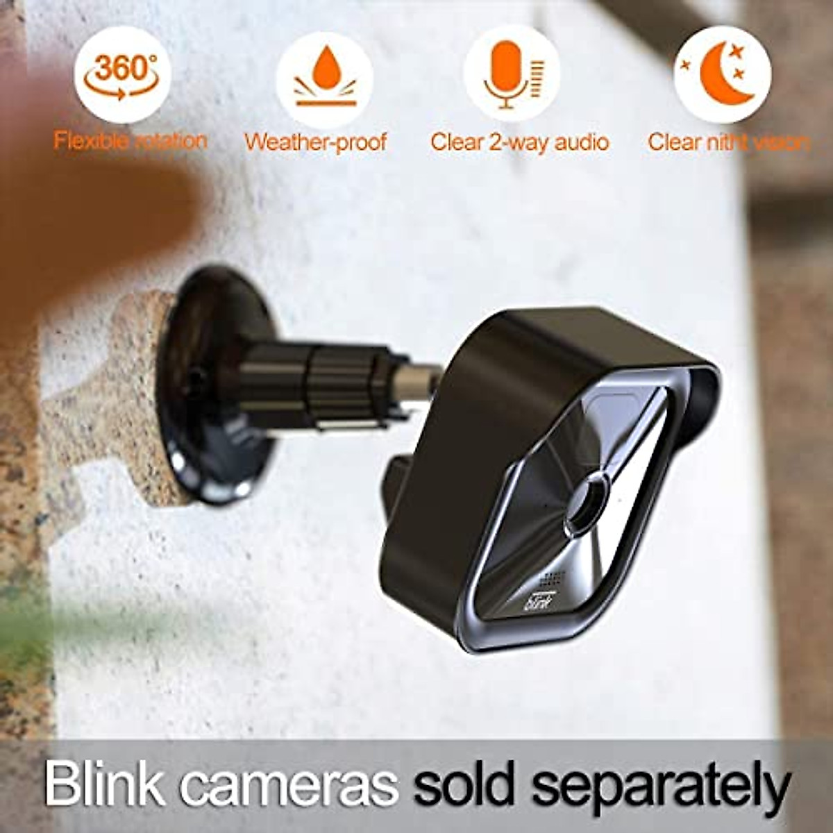 All-New Blink Outdoor Camera Mount, 3 Pack Protective Cover and 360° Adjustable Mounting Bracket with Blink Sync Module 2 Mount for Blink Outdoor Camera Security System (Blink Camera Not Include)