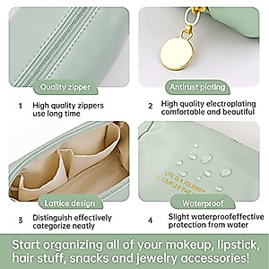 LOXITP With Hook Portable Women's Clear Makeup Bag,Waterproof Travel Toiletry Bag,Bring Zipper Skincare Cosmetic Bag,Toiletries Organizer Tote Storage Bag PU and TPU Materia (p4)