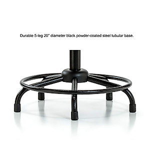 Perch Polyurethane Work Stool Heavy Duty with Stationary Caps, Workbench Height