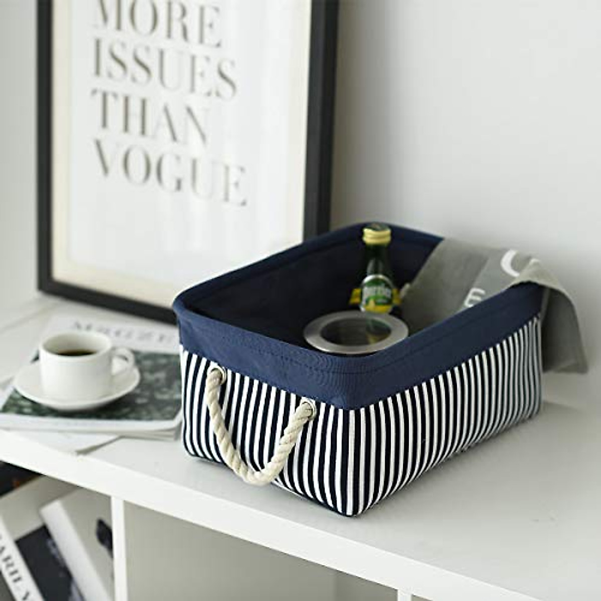 TcaFmac Cube Storage Bins, Containers for Organizing Basket for Gifts Empty,Shelves, Closet,Nursery Baby room 14(L) x 10(W) x 7(H) inches