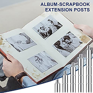 40 Pieces Album-Scrapbook Extension Posts 12 x 5 mm Extension Screws Album Extension Post Replacements Compatible with Pioneer Photo Albums, Post-Bound Refillable Photo Album