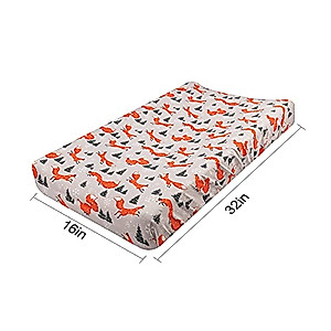 ALVABABY Christmas Gift Stretchy Jersey Changing Pad Covers 2 Pack Bassinet Sheet Soft and Light Baby Cradle Mattress for Boys and Girls 2CZE09