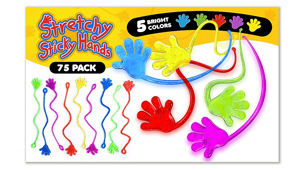 Giraffe Manufacturing 75 Piece Glitter Slappy Hands Kids Party Favors