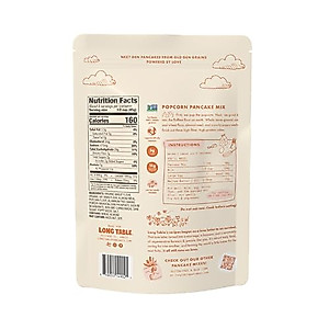 LONG TABLE Popcorn Pancake and Waffle Mix | Shark Tank's Favorite | High Protein, Fiber-Rich, Heirloom Grains | 4-Pack"