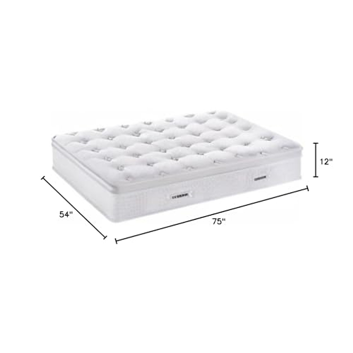 Full Size Mattress - 12 Inch Cool Memory Foam & Spring Hybrid Mattress with Breathable Cover - Motion Isolation - Comfort Plush Euro Pillow Top - Green Foam Certified - Oliver & Smith