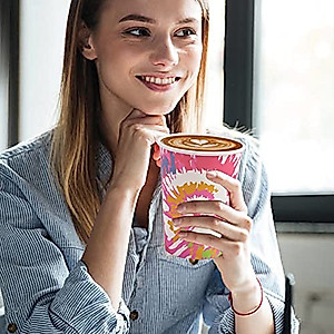 Clawsoff [300 Pack 8 oz Disposable Paper Cups, Hot/Cold Beverage Paper Drinking Cups, Paper Coffee Cups, Tie-dye Paper Hot Coffee Cups for Party, Picnic, Travel, and Events.