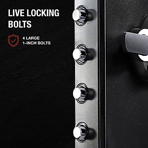 SentrySafe Fireproof and Waterproof Steel Home Safe with Dial Combination Lock, Secure Documents, Jewelry and Valuables with Bolt Down Kit, 1.23 Cubic Feet, 17.8 x 16.3 x 19.3 Inches, SFW123DSB