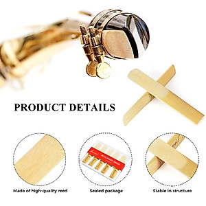 Sovvid 10 Pack Bb Clarinet Reeds with Plastic Box, Strength 2.5 Reeds for Clarinet, Thinner Reed Tip & Unfiled Cut for Easy of Play, Traditional Reeds for Clarinet Beginner and Player
