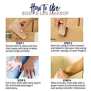 Best Bronze Bombshell Body and Leg Makeup Waterproof - Full Coverage Foundation and Concealer Makeup to Cover Scars, Bruises, Tattoos, Vitiligo, And More