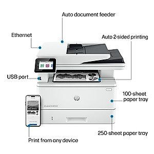 HP LaserJet Pro MFP 4101fdn Black & White Printer with Fax