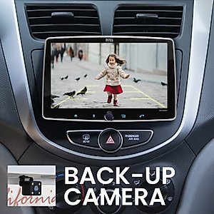 BOSS Audio Systems BE10ACP-C Car Stereo System - Apple CarPlay, Android Auto, 10.1 Inch Single Din, Touchscreen, Bluetooth Head Unit, Radio Receiver, Backup Camera, No CD Player, Backup Camera