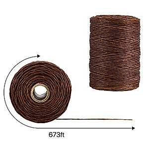 Floral Wire Vine Wire Bind Wire Rustic Wire Wrapping Wire for Flower Bouquets (Brown, 673 Feet)
