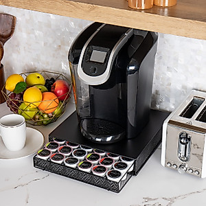 Mind Reader Storage Drawer Coffee Pod Holder, 36 Capacity, Black