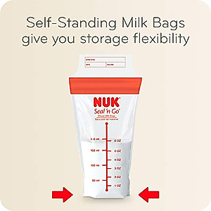 NUK Simply Natural Seal n' Go Breast Milk Bags, 100 CT