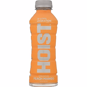 HOIST Premium Military Hydration Electrolyte Drink, Powerful IV-Level Hydration, Clinically Proven Performance Drink, Peach Mango, 16 Fl Oz (Pack of 12)