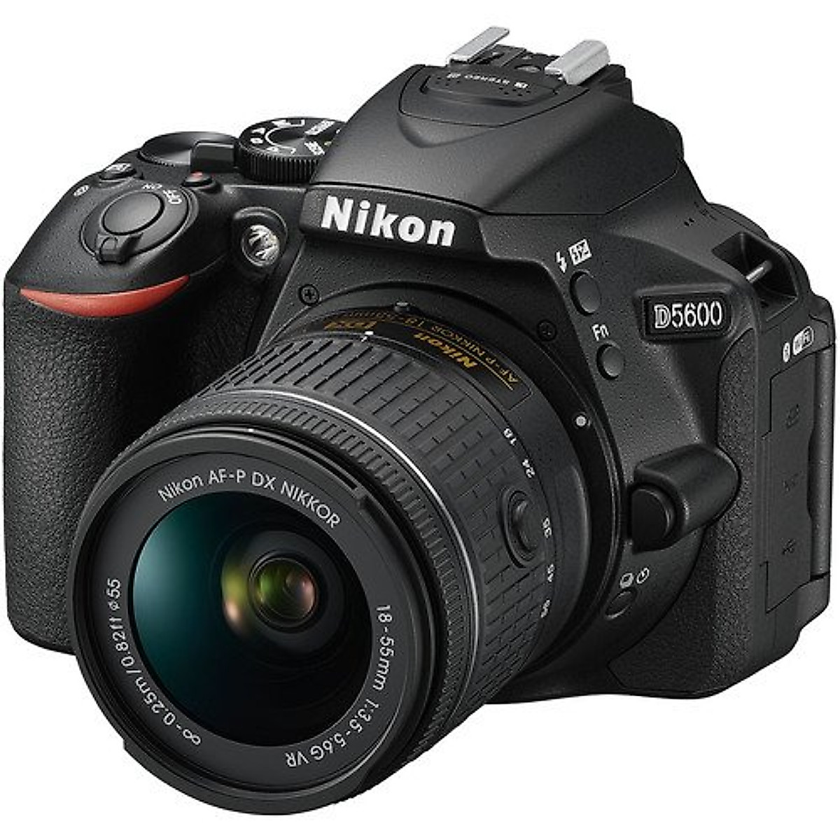 Nikon D5600 DX-Format DSLR Camera with 18-55mm Lens 1576 Bundle with 2X 32GB Memory Cards + Carrying Case + More