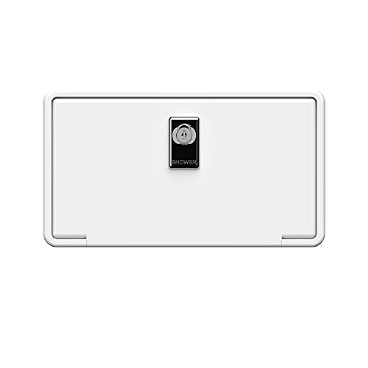 ITC Fontana RV or Boat Exterior Shower Box Kit Faucet with Shower Head (Locking Door Assembly - White with 5' Hose)