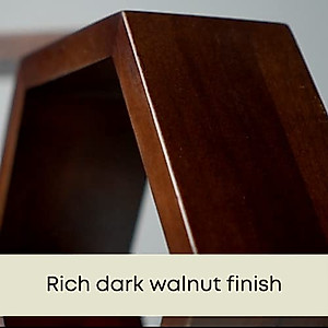 Hexagon Floating Shelves Wooden, Dark Rustic Farmhouse Honeycomb Wall Home Decor Thick Set of 3, Retro Bathroom Bedroom Living Room Kitchen Storage