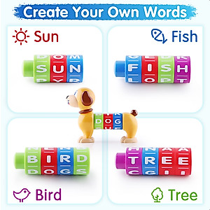 iPlay, iLearn Baby Stacking Toys, Toddler Montessori Building Blocks Set, Infant Alphabet Number Learning Block, Early Development Educational Birthday Gift for 12 18 Month 1 2 3 Year old Kid Boy Girl