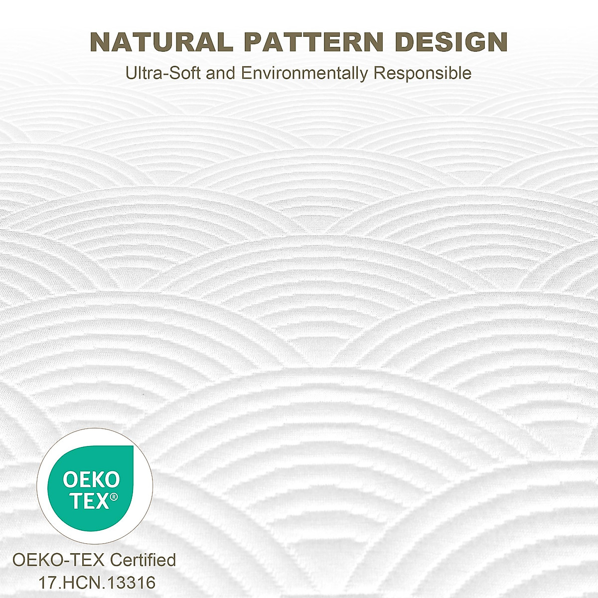 Zenzy 3" Queen Mattress Topper Cover, [Ultra-Soft] Bamboo Zippered Cover, Mattress Protector [with Adjustable Straps] [Washable] Cover for Mattress Topper- Only Cover