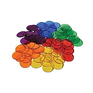LEARNING ADVANTAGE - 0.75" Transparent Counters, Set of 1000