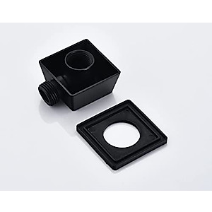 Square Wall Elbow for Hand Held Shower, Matte Black