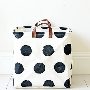 iplusmile Square Storage Box Basket, Canvas Fabric Toy Collapsible Storage Organizer Bin, Waterproof Storage Box, Laundry Basket for Kid Rooms, Playroom, Shelves, Toy Basket, Gift Basket