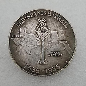 MKIOPNM Coin Collection Commemorative Coin Crafts United States 1535-1935 Brass Silver Plated to do Old Coin Commemorative Coins 1933 Fun Gifts for Collectors