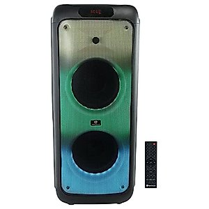 Rockville BASS Party 10 Dual 10" Portable Battery LED Party Bluetooth Speaker