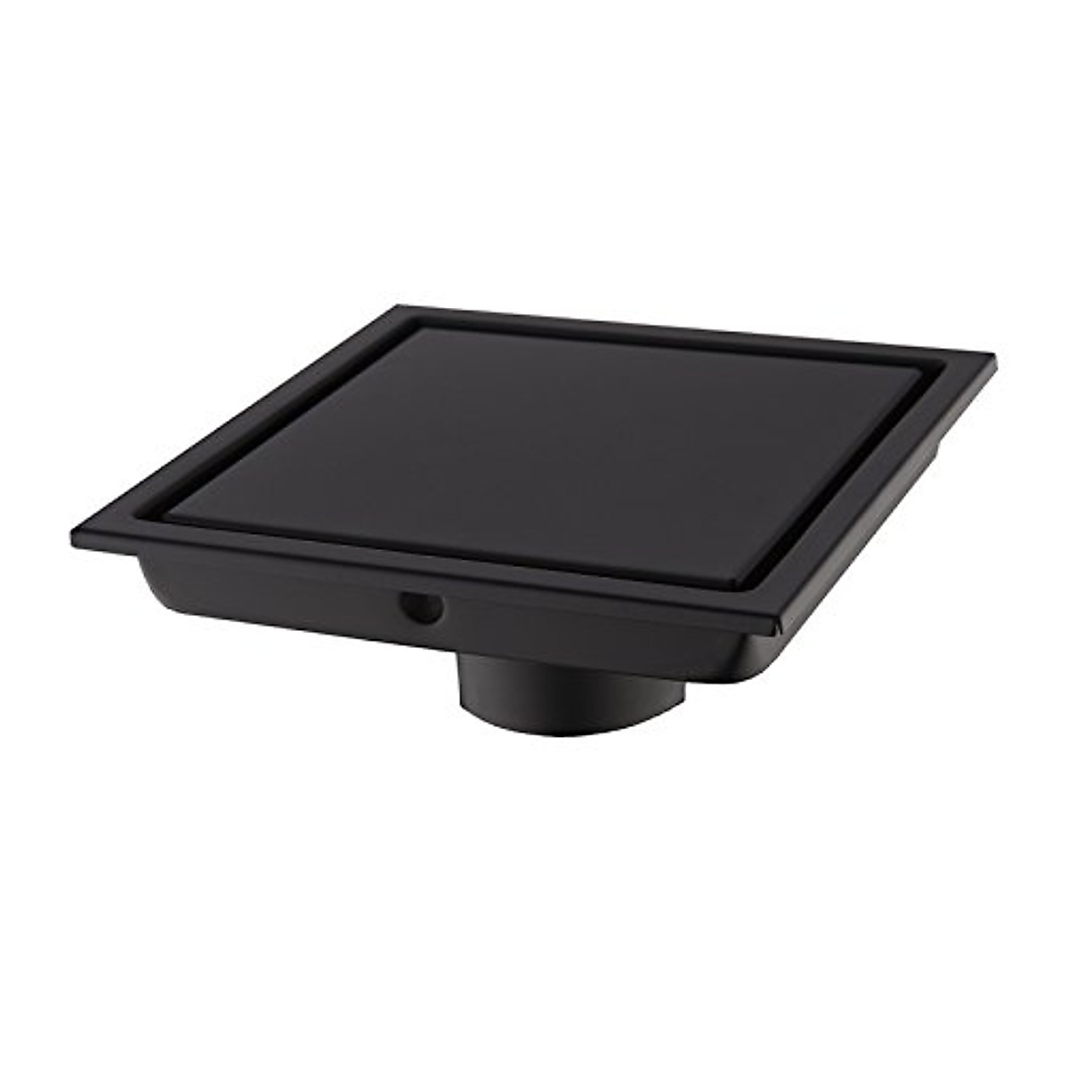 Orhemus 304 Stainless Steel Square Shower Floor Drain with Tile Insert Grate Removable Cover 6 inch Long, Matte Black Plated Finished