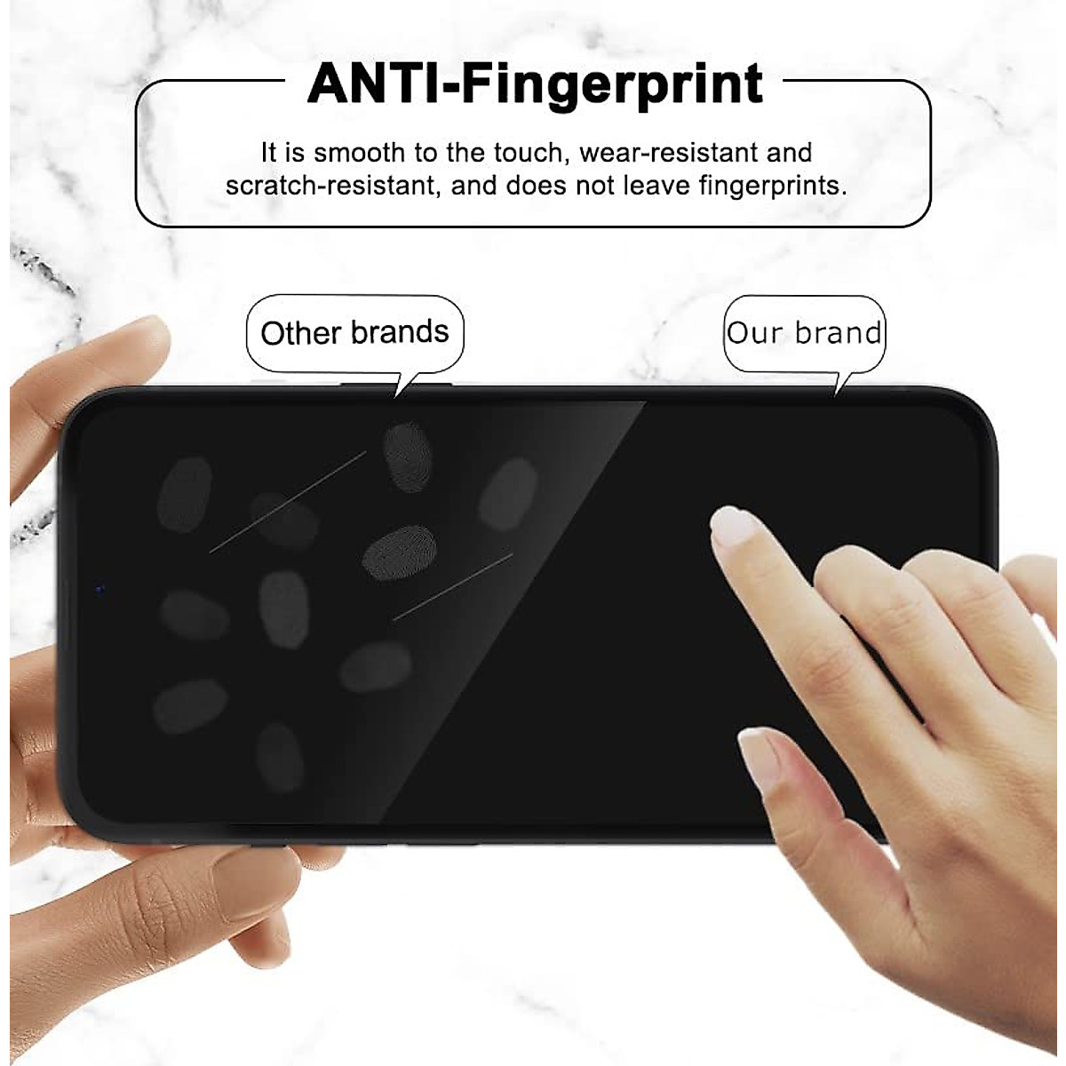 HKM Brothers 4 Pack Screen Protectors for iPhone 14 Pro Max (9H Hardness)(6.7 inch)